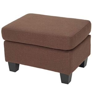 christopher knight home rosella fabric ottoman, chocolate