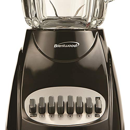 Brentwood JB-920B 12-Speed + Pulse Blender with Glass Jar, Black