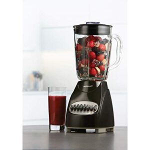 Brentwood JB-920B 12-Speed + Pulse Blender with Glass Jar, Black