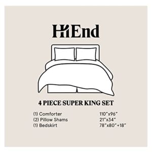 Paseo Road by HiEnd Accents | San Angelo 4 Piece Comforter Set, Super King, Paisley Pattern, Red Bed Skirt, Western Rustic Farmhouse Style Bedding Set, 1 Comforter, 1 Bedskirt, 2 Pillow Shams