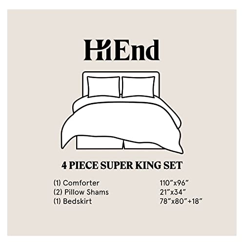 Paseo Road by HiEnd Accents | San Angelo 4 Piece Comforter Set, Super King, Paisley Pattern, Red Bed Skirt, Western Rustic Farmhouse Style Bedding Set, 1 Comforter, 1 Bedskirt, 2 Pillow Shams