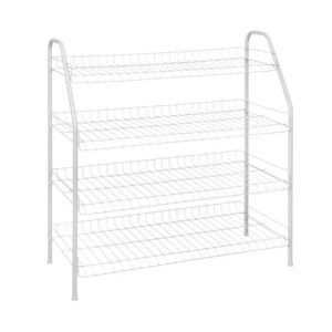 closetmaid 8131 4-tier freestanding shoe rack, white