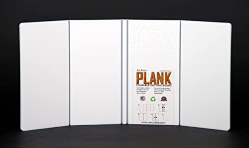 CanCookerSMP1409Plank Foldable Plastic Cutting Board 9 x 19, White