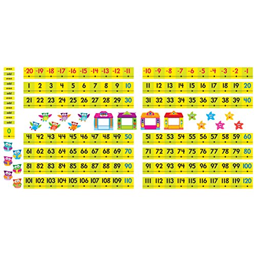 TREND enterprises, Inc. Owl-Stars! Number Line -20 to 120 Bulletin Bd. Set