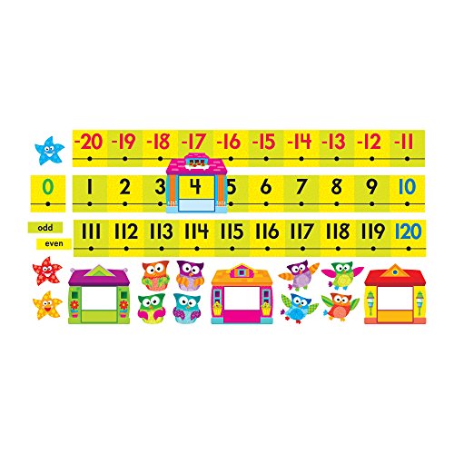 TREND enterprises, Inc. Owl-Stars! Number Line -20 to 120 Bulletin Bd. Set