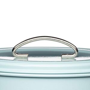 Kitchen Craft Living Nostalgia 3-Tier Metal Cake Storage Tin, 22 x 27 cm (8.5 x 10.5 Inches) - Vintage Blue