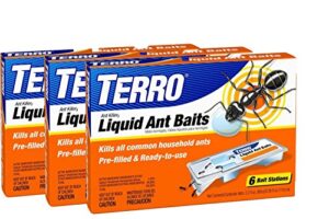 terro prefilled liquid ant killer ii baits, 3-packs of 6 baits each