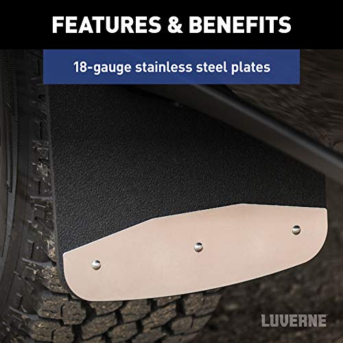 LUVERNE 251123 Front or Rear 12-Inch x 23-Inch Textured Rubber Mud Guards, Select Ford F-250, F-350, F-450, F-550 Super Duty