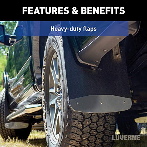 LUVERNE 251123 Front or Rear 12-Inch x 23-Inch Textured Rubber Mud Guards, Select Ford F-250, F-350, F-450, F-550 Super Duty