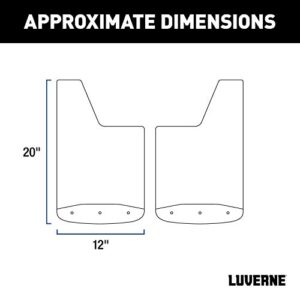 LUVERNE 251440 Front or Rear 12-Inch x 20-Inch Textured Rubber Mud Guards, Select Chevrolet Silverado, GMC Sierra 1500, 2500, 3500 HD