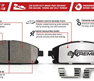 Power Stop Rear Z36-1274 Carbon-Fiber Ceramic Brake Pads Truck and Tow Z36