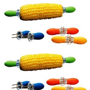 Chef Craft Interlocking Jumbo Corn Holder 4 pair (2 Packs)