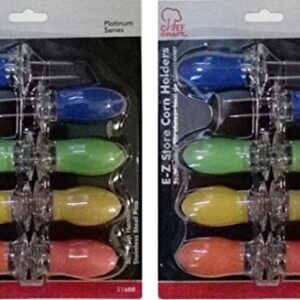 Chef Craft Interlocking Jumbo Corn Holder 4 pair (2 Packs)