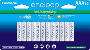 panasonic bk-4mcca12fa eneloop aaa 2100 cycle ni-mh pre-charged rechargeable batteries, 12-battery pack