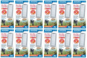 hagen marina slim filter zeolite plus ceramic cartridge for aquarium, 3 count (12 pack)