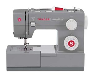 singer heavy duty sewing machine with included accessory kit, 110 stitch applications 4432, perfect for beginners, gray