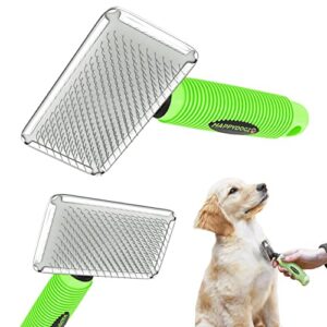 slicker dog brush for shedding short hair & long hair - cat brush & dog grooming supplies, deshedding for single or double coated dogs & cats - undercoat rake for your pet