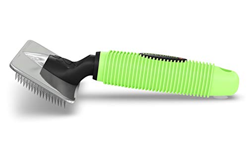 Slicker Dog Brush for Shedding Short Hair & Long Hair - Cat Brush & Dog Grooming Supplies, Deshedding for Single or Double Coated Dogs & Cats - Undercoat Rake for Your Pet