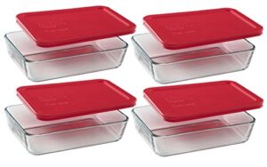 pyrex 3-cup rectangle food storage (pack of 4 containers)