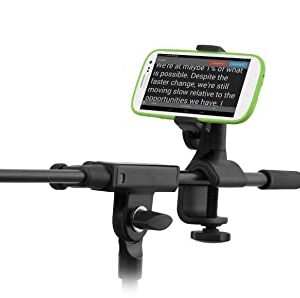 IK Multimedia iKlip Xpand Mini mic Stand Phone Holder, Compatible with iPhone & Android Smartphones 3.5" to 6", with Adjustable 360° Swivel