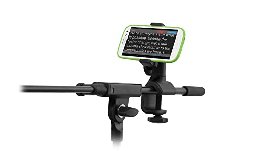 IK Multimedia iKlip Xpand Mini mic Stand Phone Holder, Compatible with iPhone & Android Smartphones 3.5" to 6", with Adjustable 360° Swivel