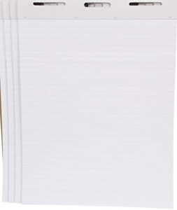 school smart ruled easel pads, 27 x 34 inches, 50 sheets, white, pack of 4