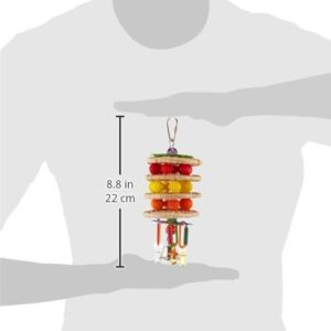 Super Bird Creations SB765 Triple Decker Bird Toy, Medium Bird Size, 8" x 3"