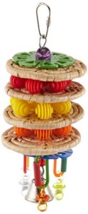 super bird creations sb765 triple decker bird toy, medium bird size, 8" x 3"