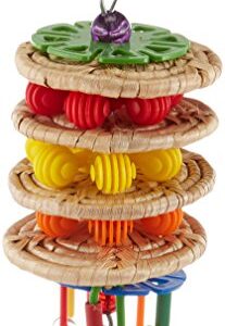 Super Bird Creations SB765 Triple Decker Bird Toy, Medium Bird Size, 8" x 3"