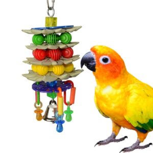 Super Bird Creations SB765 Triple Decker Bird Toy, Medium Bird Size, 8" x 3"