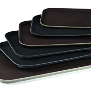 G.E.T. NS-1622-BK BPA-Free Non-Slip Plastic Rectangular Serving Tray, 16" x 22", Black