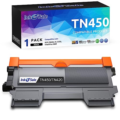 INK E-SALE Compatible Toner Cartridge Replacement For Brother TN420 TN450 1 Pack, Use For Brother Hl-2270DW Hl-2280DW HL-2230 Hl-2240D MFC-7240 MFC-7360N MFC-7460DN MFC-7860DW Intellifax 2840 2940