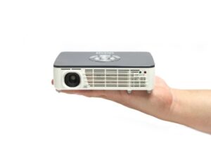 aaxa p450 pico/micro projector with led, wxga 1280x800 resolution, 450 lumens, pocket size, hdmi, mini-vga, 15,000 hour led life, media player, dlp projector