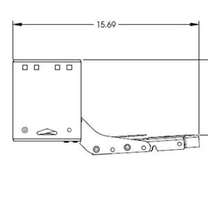 Lippert 432678 RV Single Entry Step 24" Manual Radius