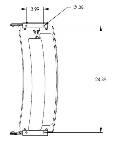 Lippert 432678 RV Single Entry Step 24" Manual Radius