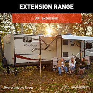 Lippert Manual 30" RV Scissor Jack Kit for 5th Wheels, Travel Trailers, Set of Two, 5,000 lb. Load Capacity, Anti Rust Coating, Universal Bolt-On Installation, Bow-Tie Base, Crank Handle - 285344