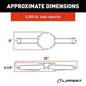 Lippert Manual 30" RV Scissor Jack Kit for 5th Wheels, Travel Trailers, Set of Two, 5,000 lb. Load Capacity, Anti Rust Coating, Universal Bolt-On Installation, Bow-Tie Base, Crank Handle - 285344