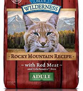 Blue Buffalo Wilderness Rocky Mountain Recipe High Protein, Natural Adult Dry Cat Food, Red Meat 10-lb