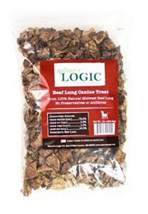 nature's logic beef lung canine treat, 1lb