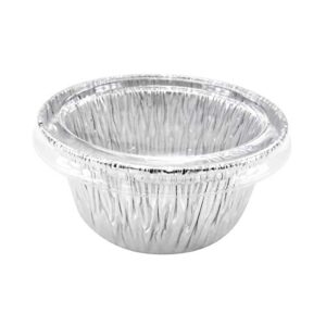 100 aluminum foil muffin cupcake ramekin 4oz cups with lids disposable