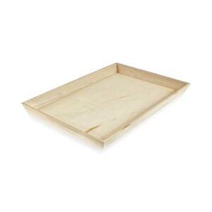 noah39 heavy duty wooden tray (case of 10), packnwood - biodegradable serving wood table trays (17" x 13" x 1.5") 210woodtray39