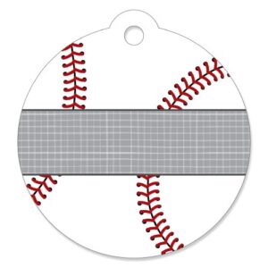 batter up - baseball - baby shower or birthday party favor gift tags (set of 20)