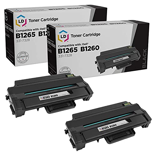 LD Products Compatible Toner Cartridge Replacement for Dell 331-7328 High Yield (Black, 2-Pack) Compatible with Laser B1265dfw and Multi-Function: B1260dn, B1260dnf, & B1265dnf