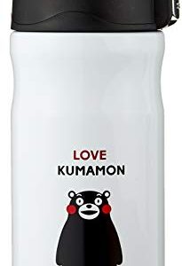 Living Water Bottle, 11.2 fl oz (330 ml), Kumamon, Direct Drinking, One-Touch, Open, Vacuum Insulated, Stainless Steel Bottle, Hot and Cold Insulation