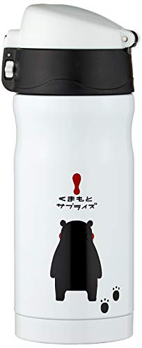 Living Water Bottle, 11.2 fl oz (330 ml), Kumamon, Direct Drinking, One-Touch, Open, Vacuum Insulated, Stainless Steel Bottle, Hot and Cold Insulation