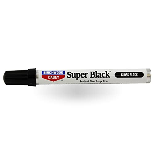 Birchwood Casey Long-Lasting Fast-Drying Super Black Touch-Up Pen for Deep Scratches and Worn Areas, GLOSS BLACK, 0.33 OUNCE