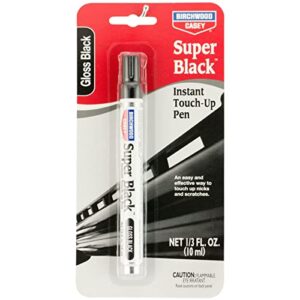 Birchwood Casey Long-Lasting Fast-Drying Super Black Touch-Up Pen for Deep Scratches and Worn Areas, GLOSS BLACK, 0.33 OUNCE