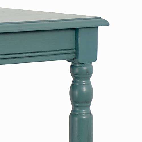 Decor Therapy Simplify Wood Accent Storage Shelf End Table, 24 x 19.5 x 15.75, Blue Gray