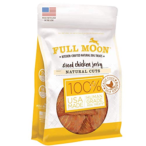 Full Moon Natural Cut Chicken Jerky Healthy All Natural Dog Treats Human Grade Grain Free 6 oz