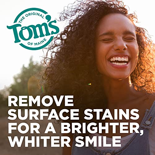 Tom's of Maine Fluoride-Free Antiplaque & Whitening Natural Toothpaste, Peppermint, 5.5 Ounce 2-Pack (Packaging May Vary)